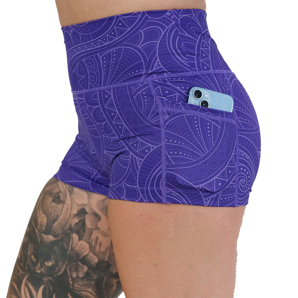 Purple Zenergy Shorts | Workout Shorts for Women – Constantly Varied Gear