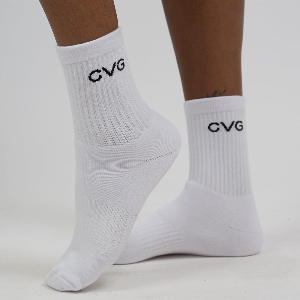 CVG Logo Socks | White – Constantly Varied Gear